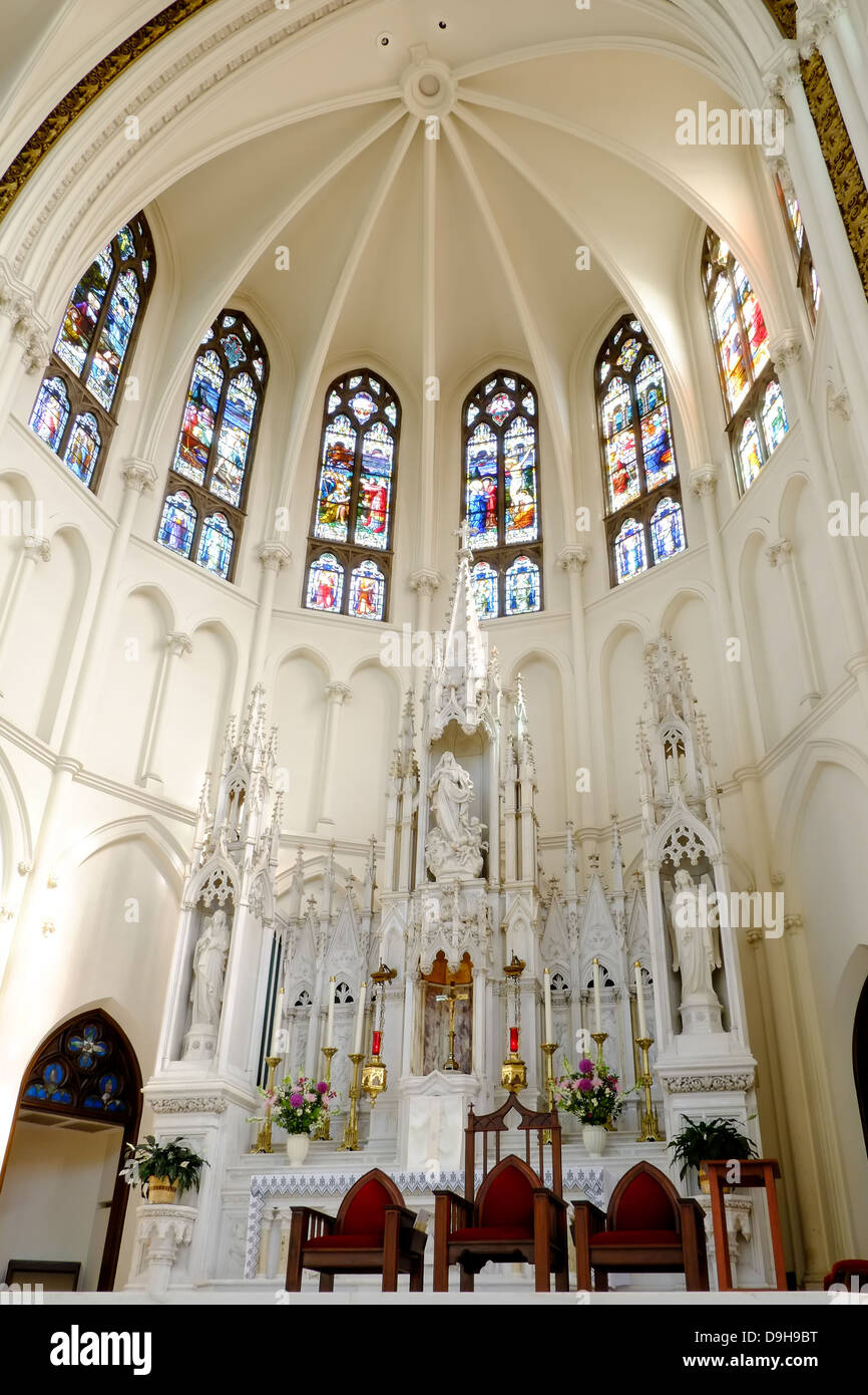 The alter from a low angle at the Cathedral Basilica of the Immaculate ...