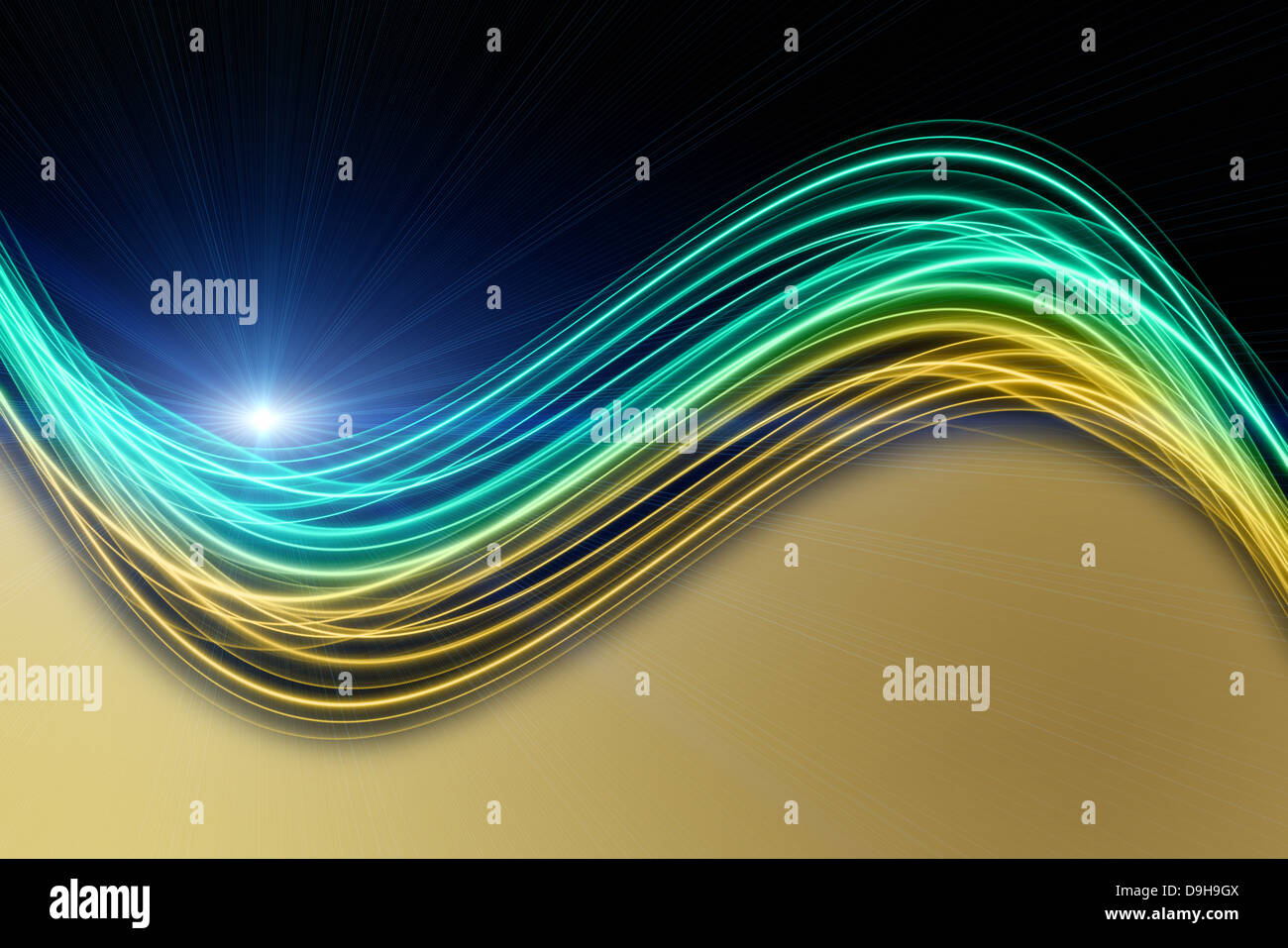 Futuristic technology wave background design with lights Stock Photo ...