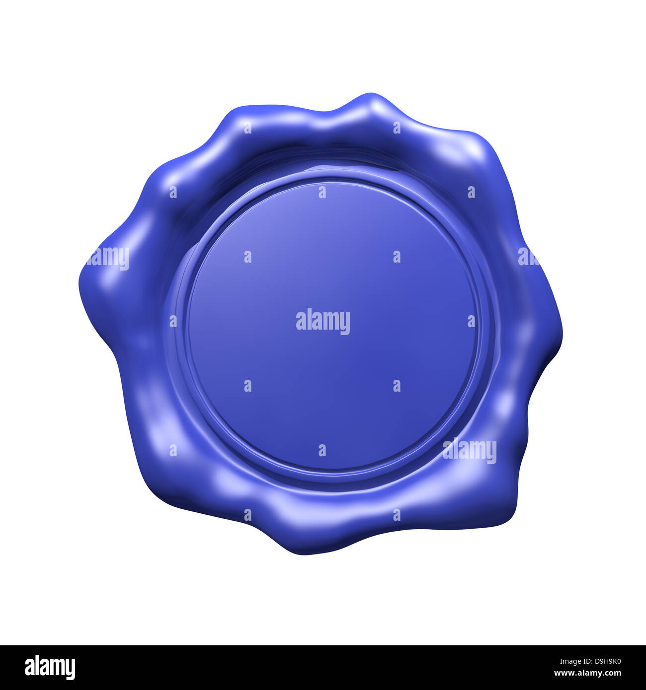Blue Wax Seal - Isolated (Blank Stock Photo - Alamy