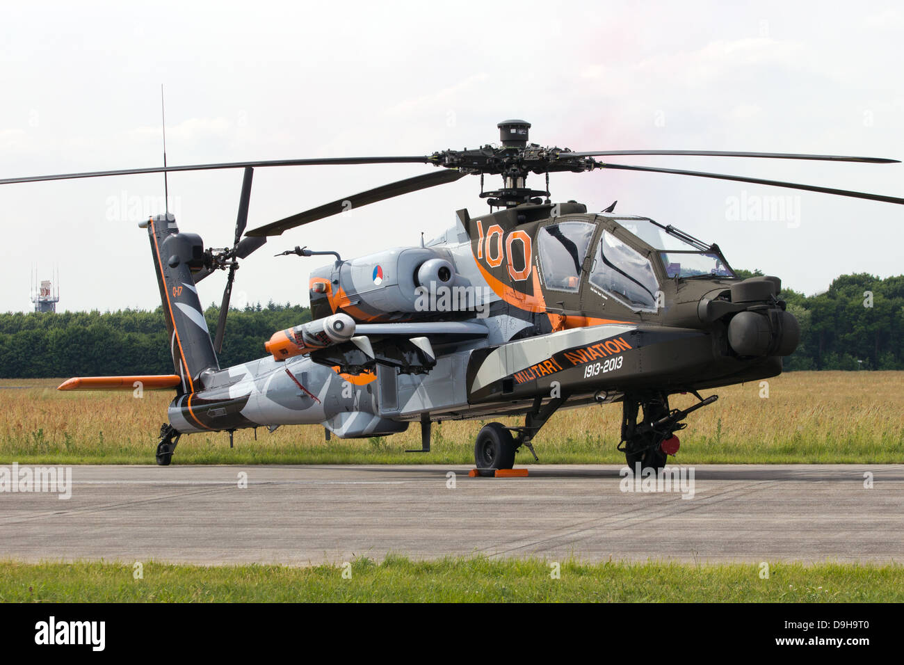 Royal Netherlands Air Force Apache military attack helicopter Stock ...