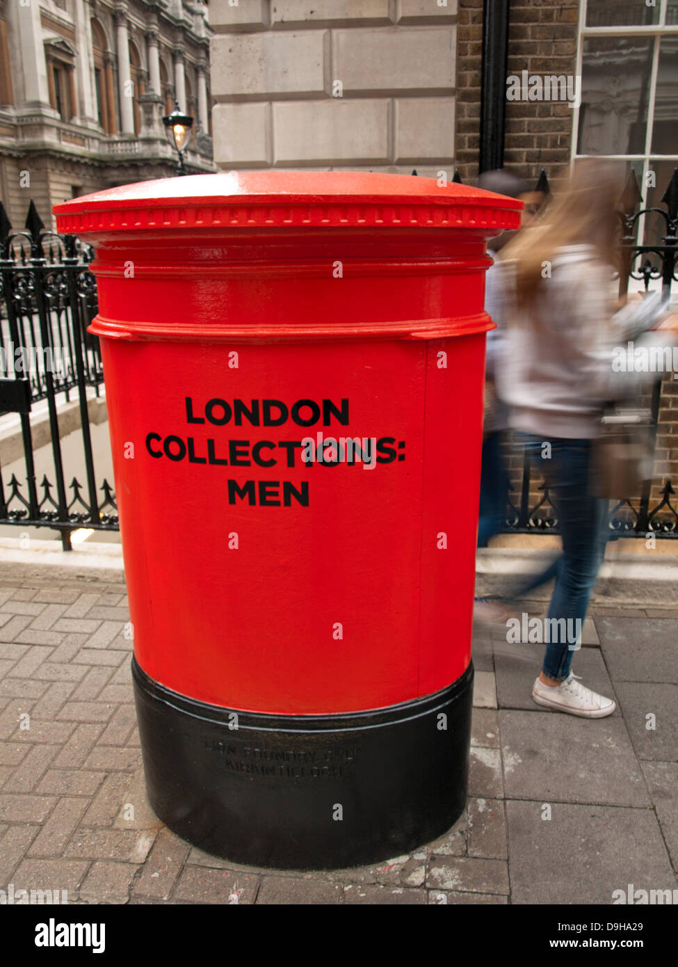 London, UK. 19th June, 2013. Iconic red London postbox painted to mark ...