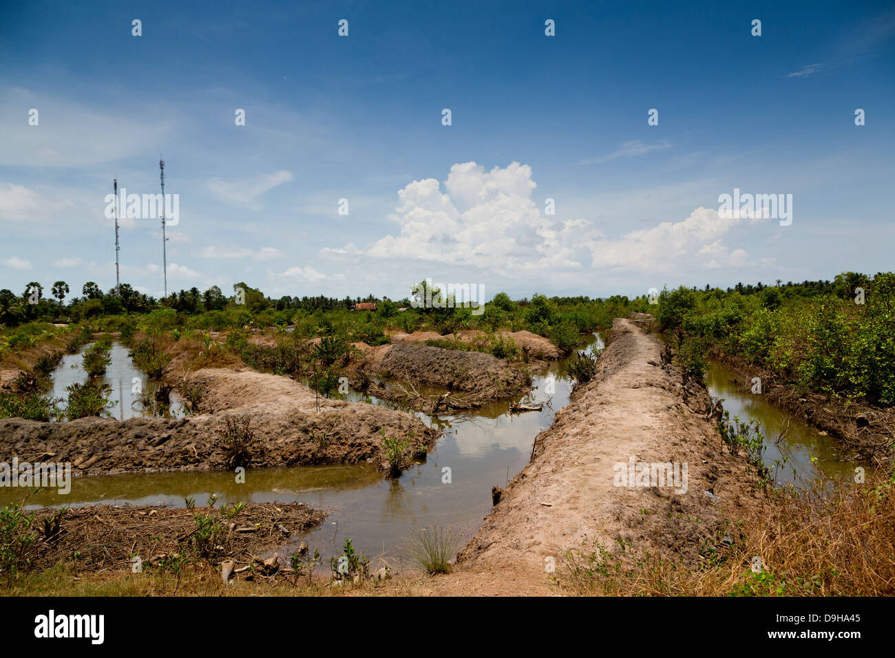 Irrigation Canals in the Kampot Province, Cambodia Stock Photo - Alamy