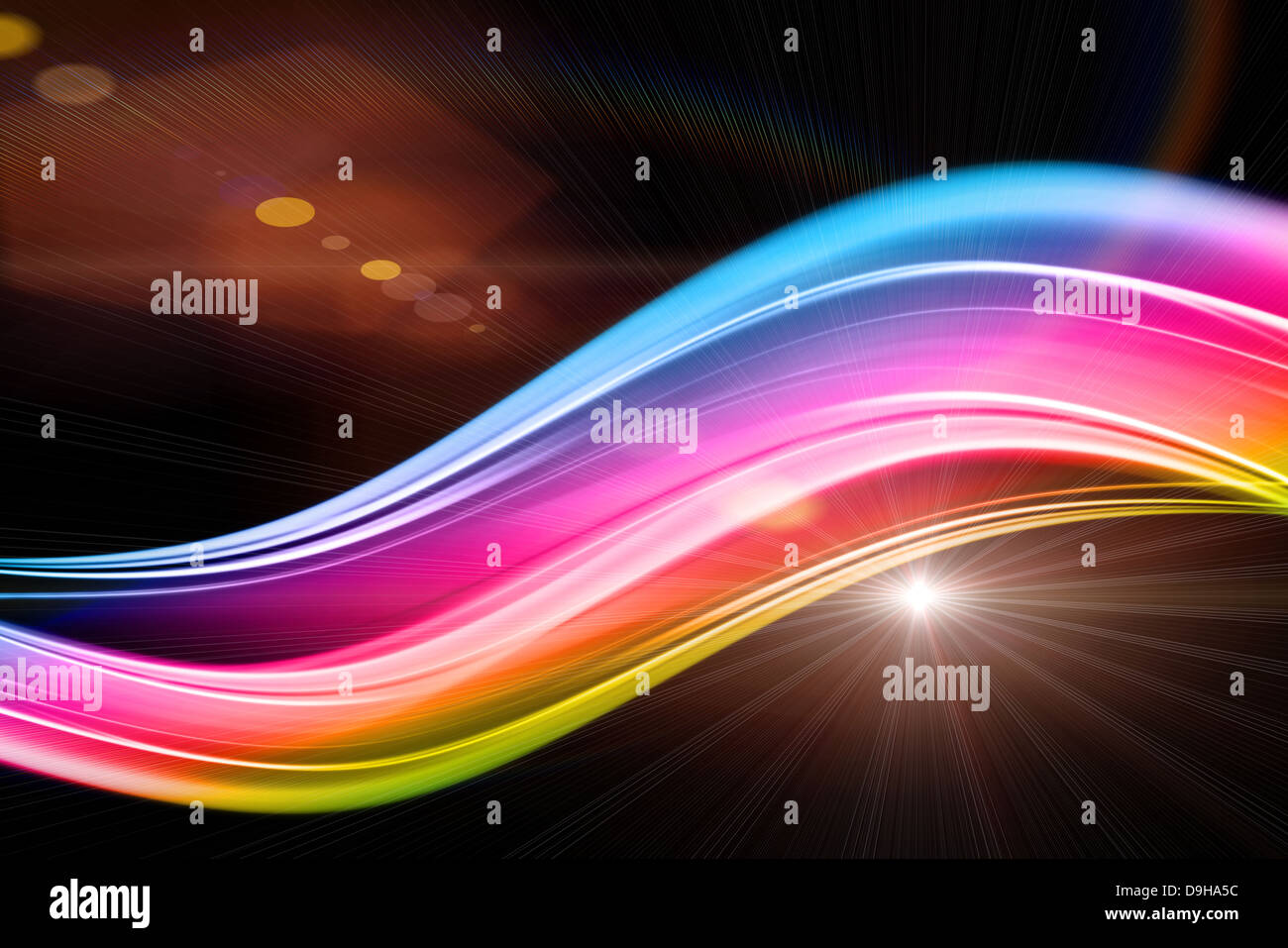 Futuristic technology wave background design with lights Stock Photo ...