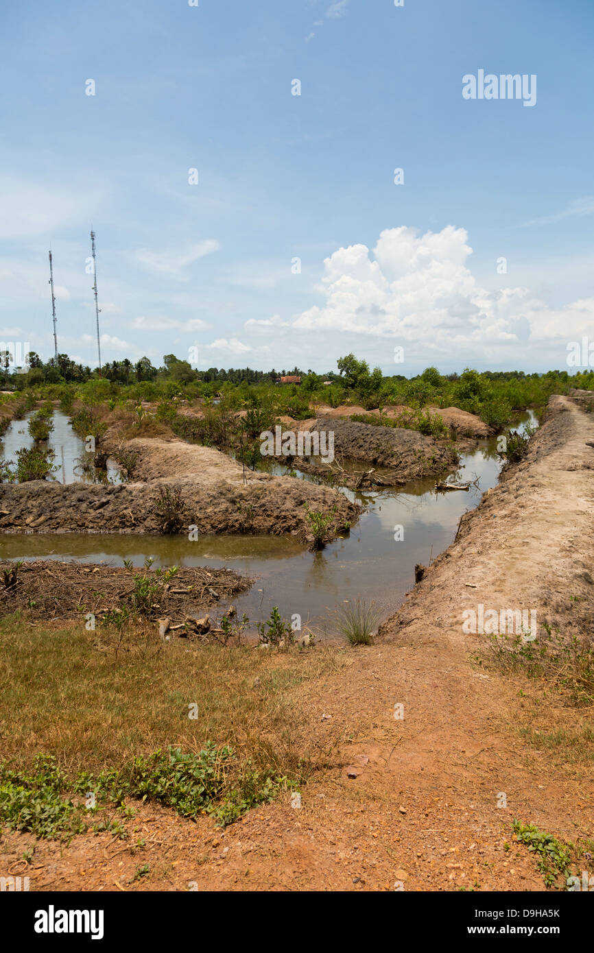 Irrigation Canals in the Kampot Province, Cambodia Stock Photo - Alamy