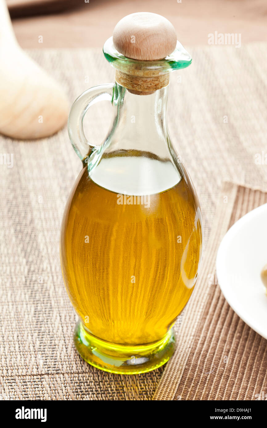 Traditional Homemade Olive Oil on a background Stock Photo - Alamy