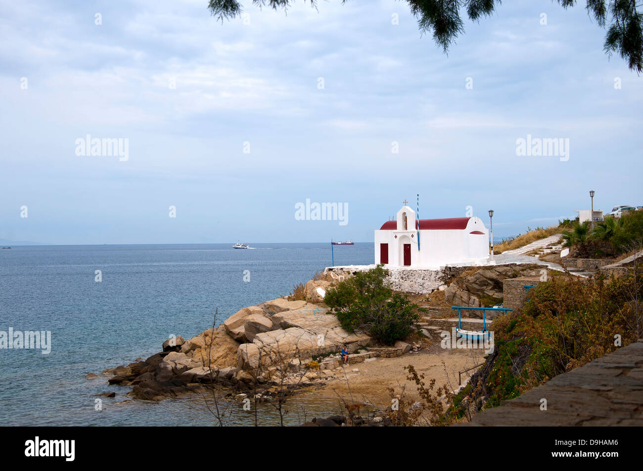 The beautiful Island of Mykonos in the Cyclades Islands Greece Stock ...