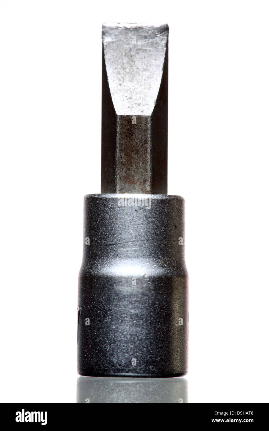 Closeup screwdriver tool isolated on white background Stock Photo - Alamy