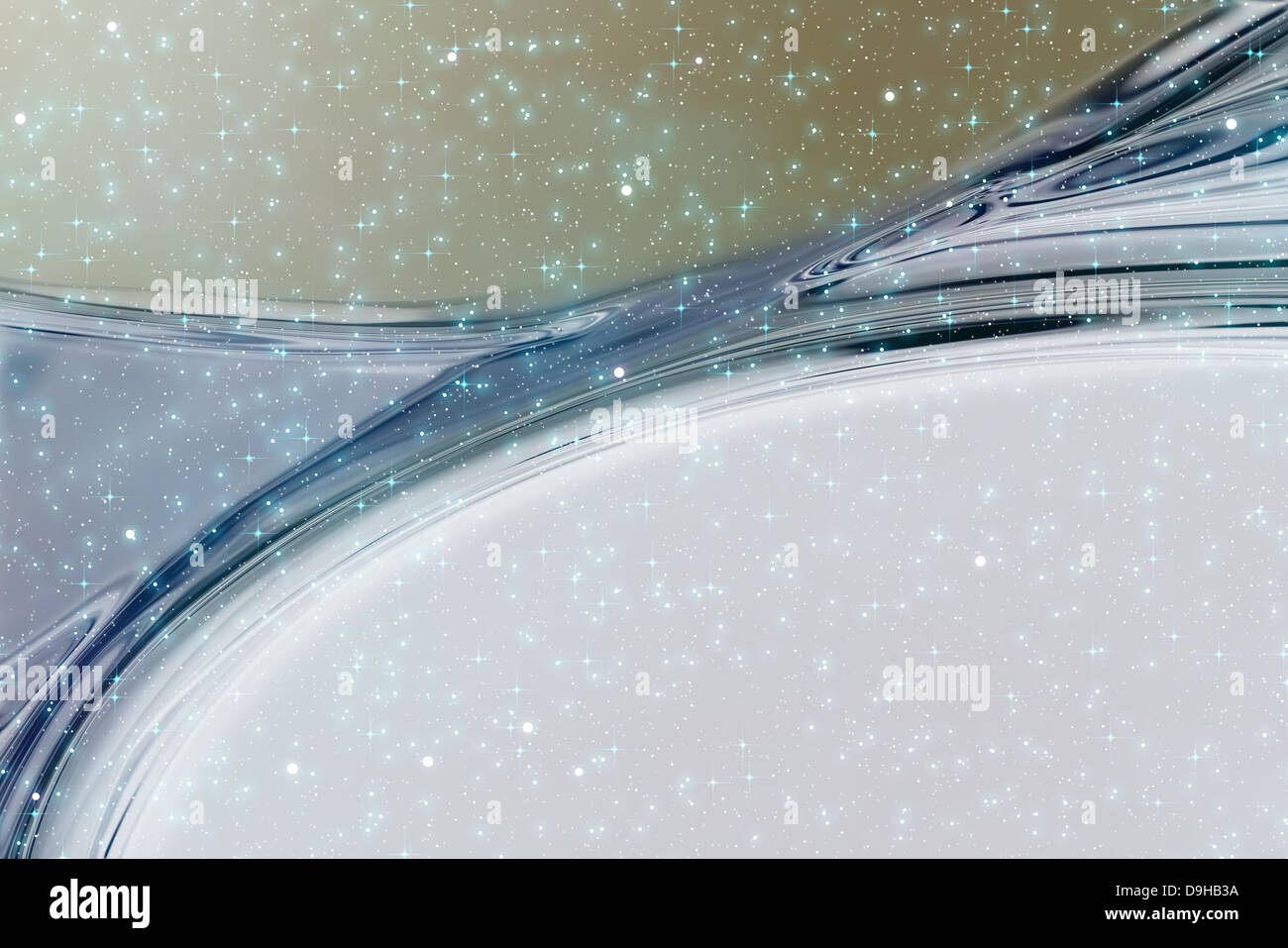 Fantastic Christmas wave design with snowflakes and glowing stars Stock ...