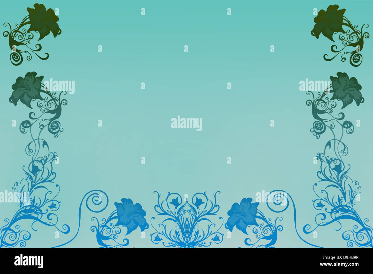 Beautiful illustrated flower background design with space for your text ...