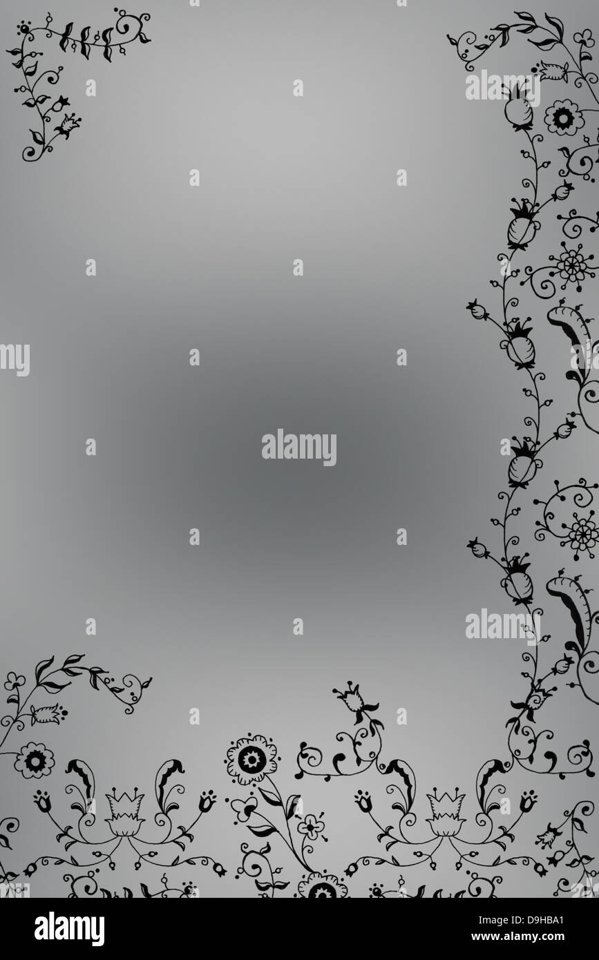 Beautiful illustrated flower background design with space for your text ...