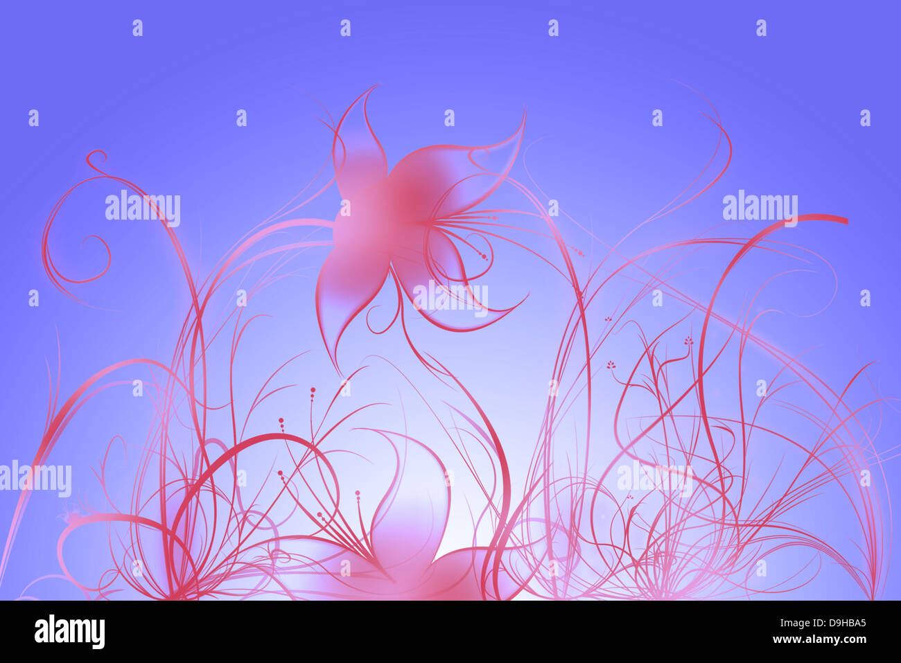Beautiful illustrated flower background design with gradient Stock ...