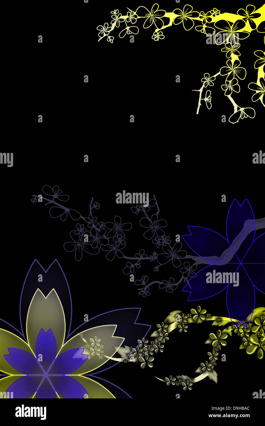 Beautiful illustrated flower background design with space for your text ...