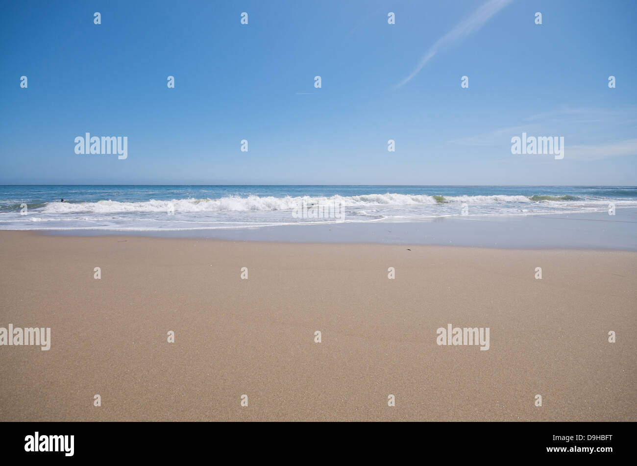 Empty beach in Santa Cruz California Stock Photo - Alamy