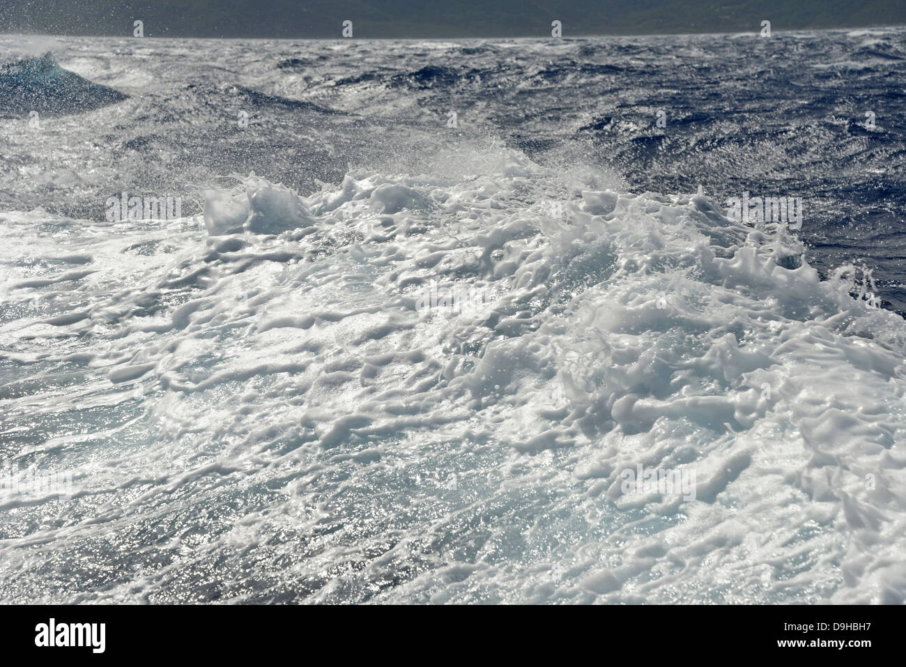 Rough sea off coast of Rhodes (Rodos), The Dodecanese, South Aegean ...