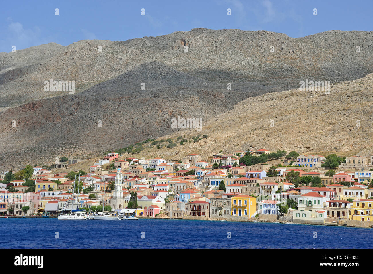 Port of Emporio, Halki (Chalki), Rhodes (Rodos) Region, The Dodecanese ...