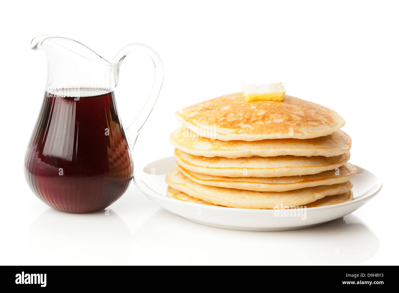 Hot cakes with syrup Cut Out Stock Images & Pictures - Alamy