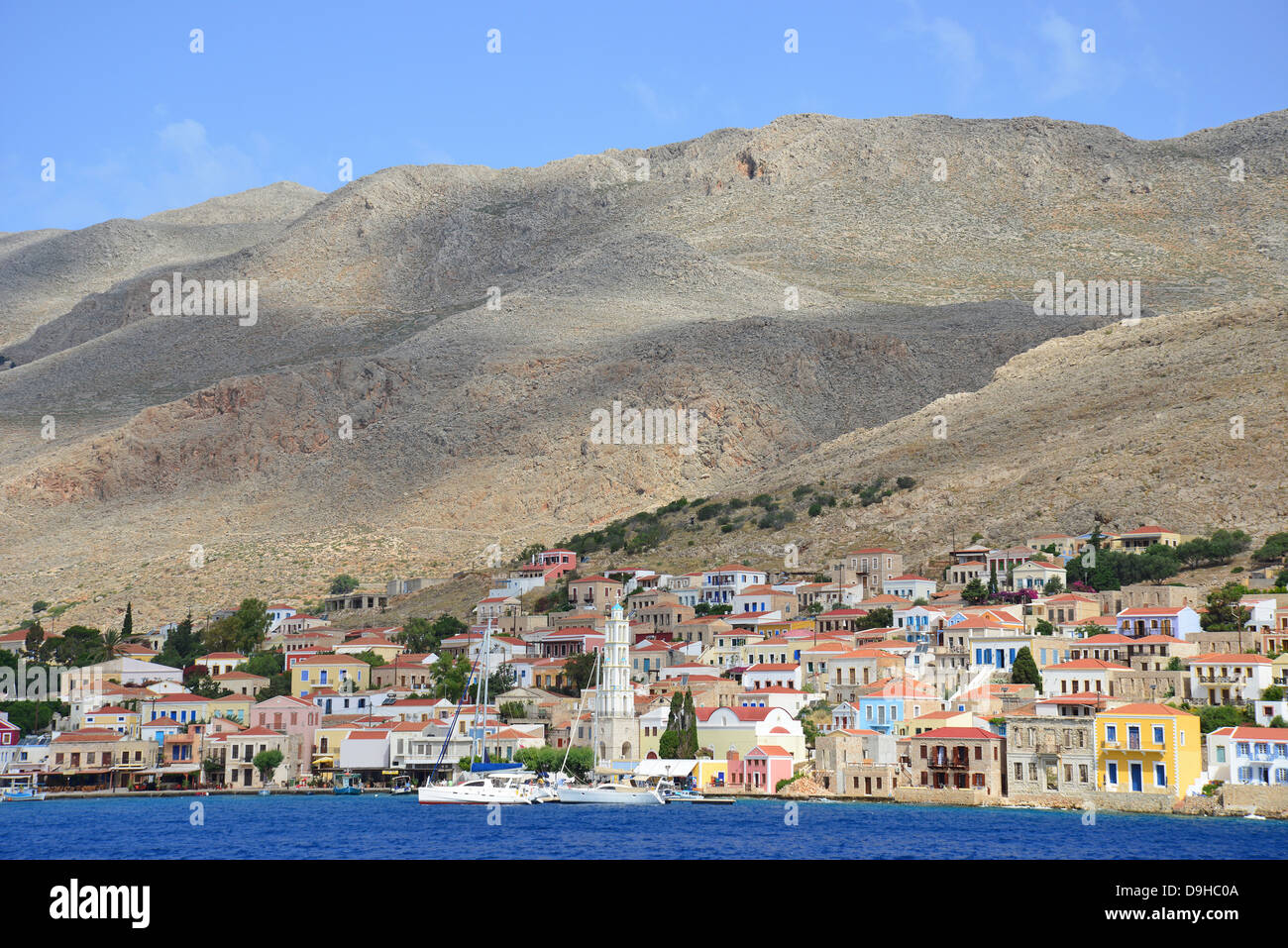 Port of Emporio, Halki (Chalki), Rhodes (Rodos) Region, The Dodecanese ...