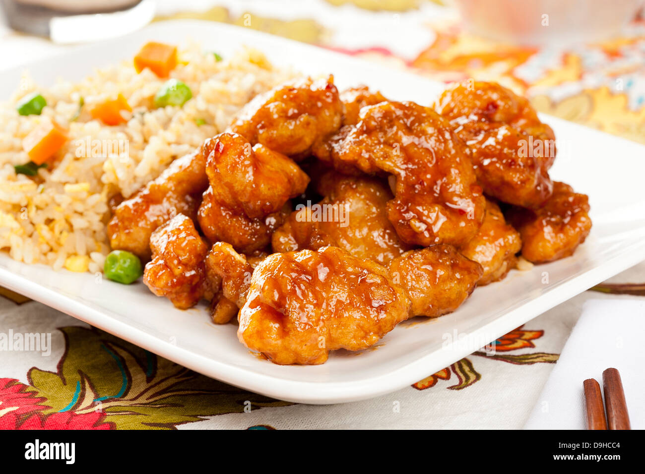 Orange chicken fried rice hi-res stock photography and images - Alamy
