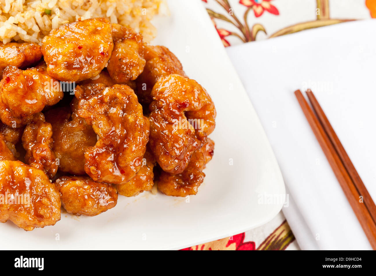 Orange chicken fried rice hi-res stock photography and images - Alamy
