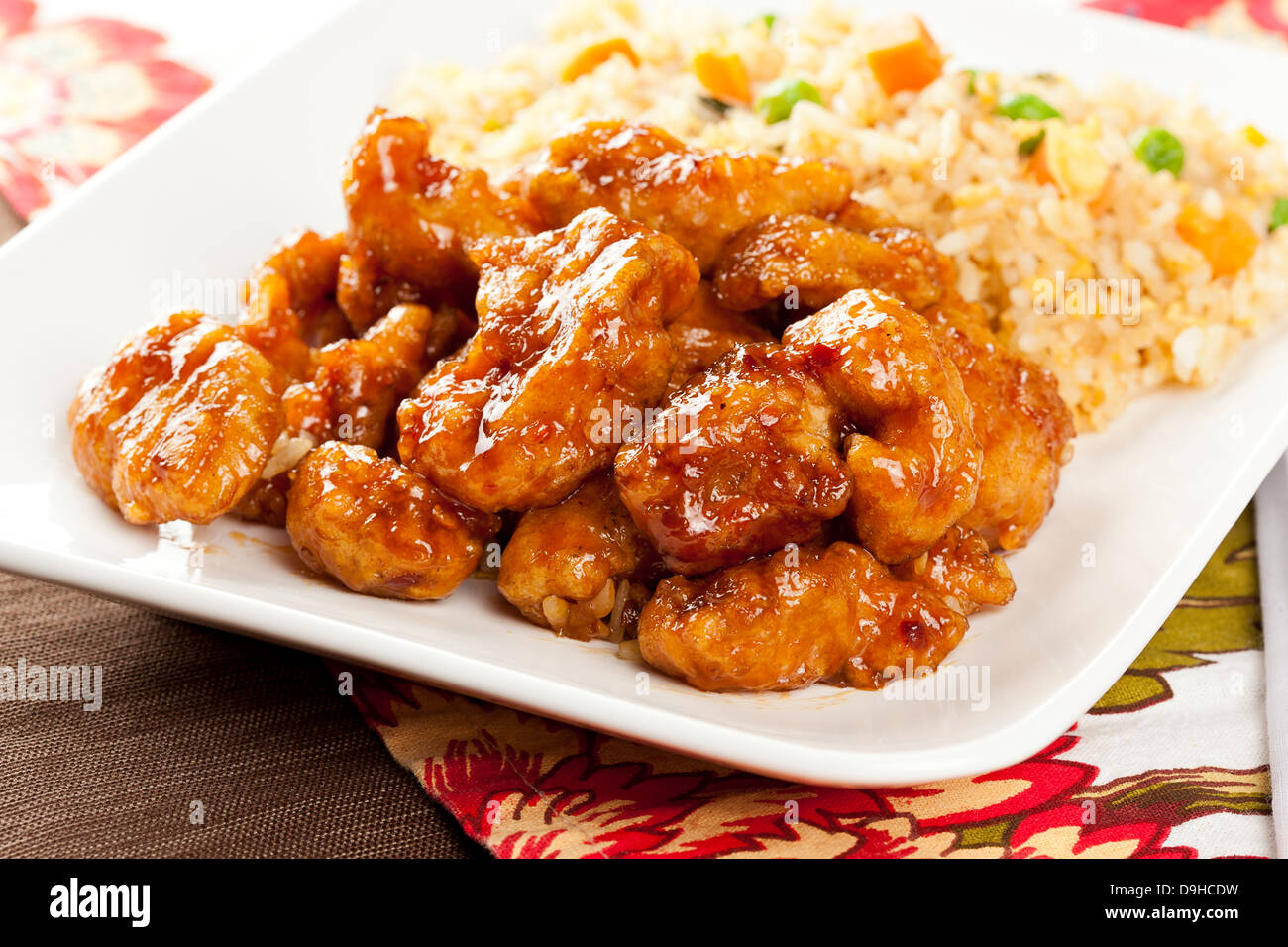 Orange chicken fried rice hi-res stock photography and images - Alamy