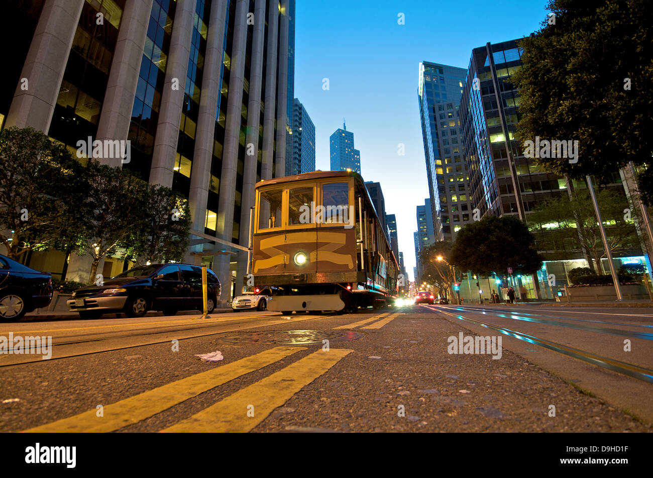 Cable car station at the Embarcadero in downtown San Francisco Stock ...