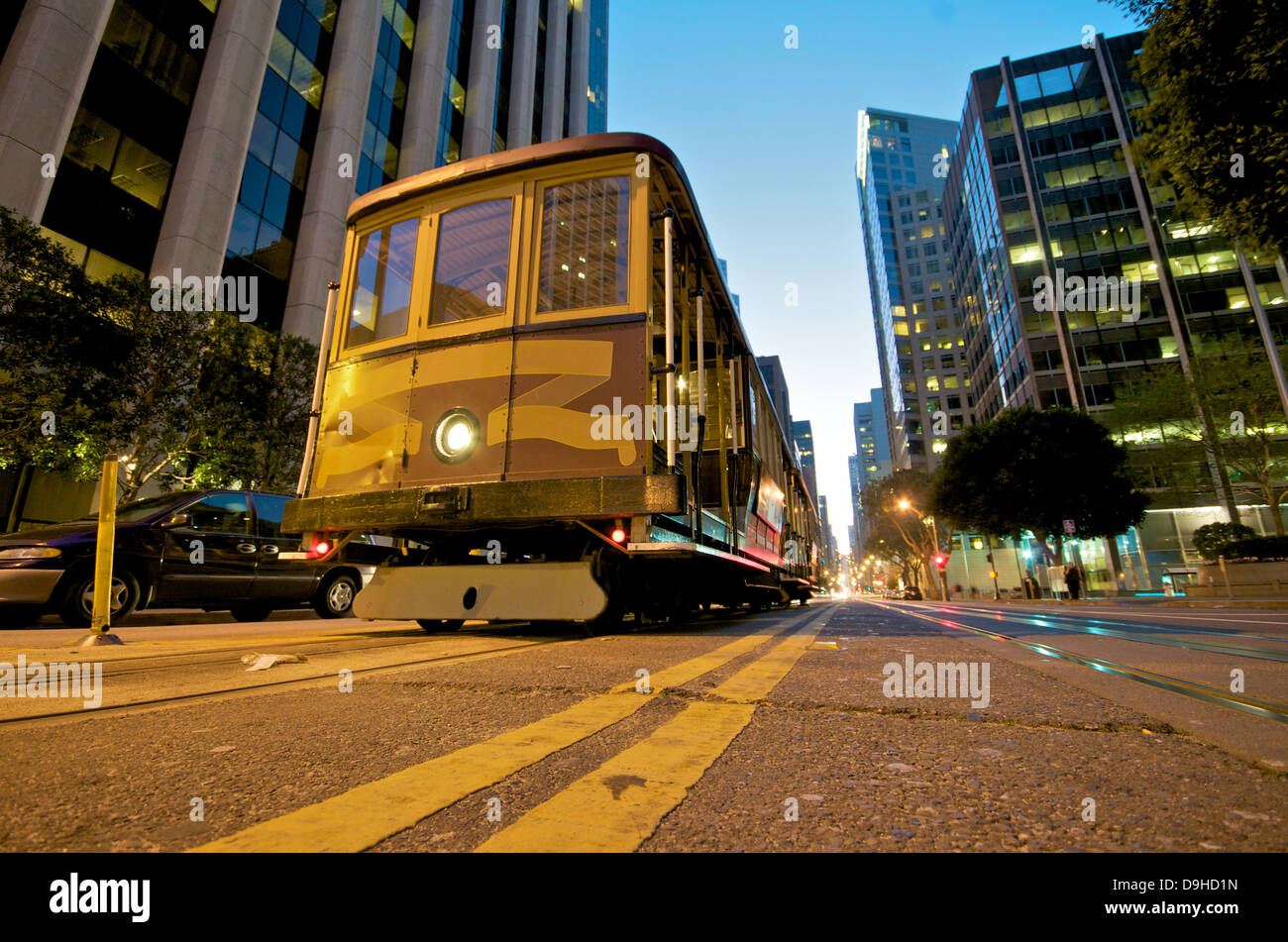 Cable car station at the Embarcadero in downtown San Francisco Stock ...