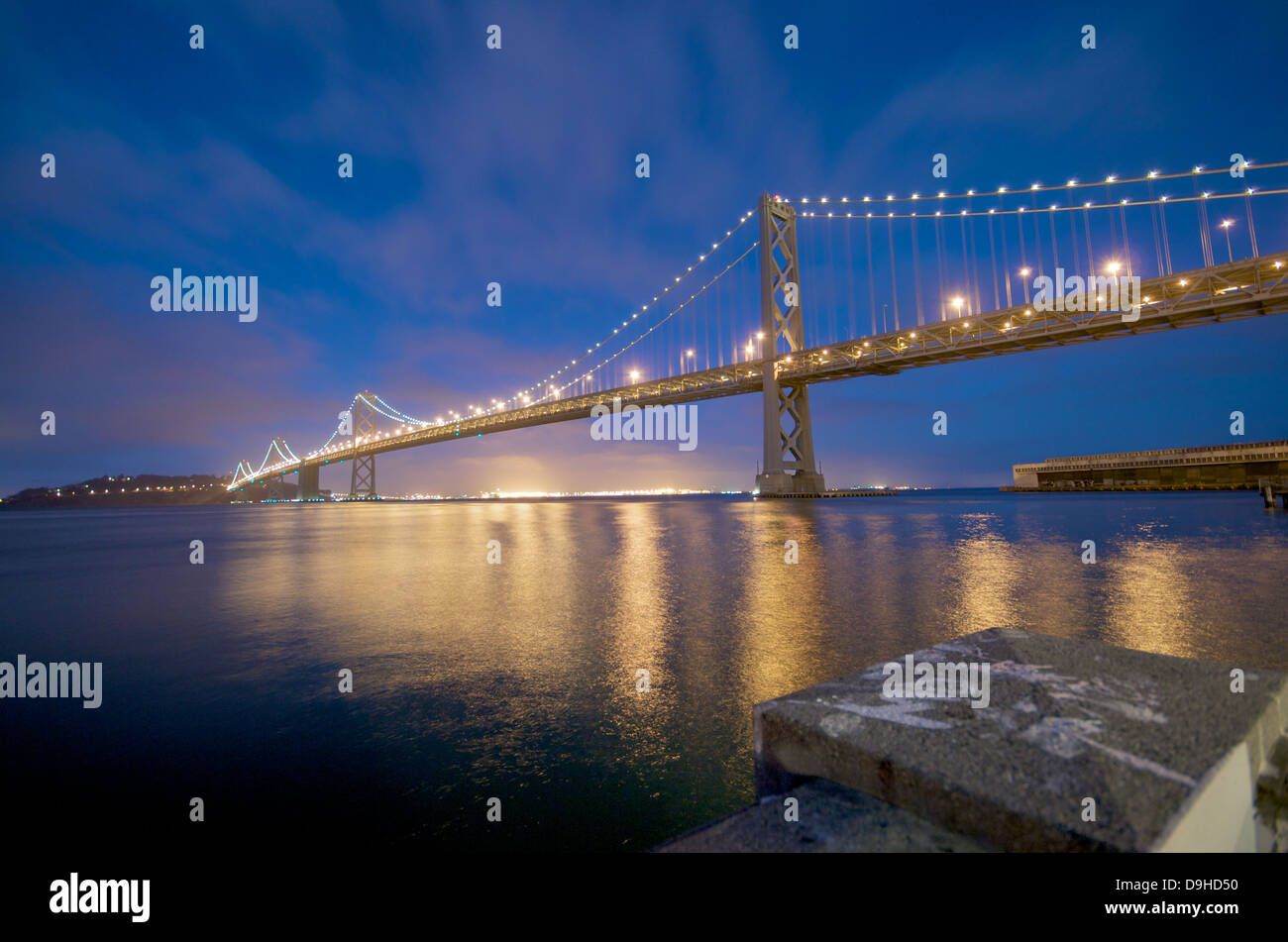 San Francisco Bay Bridge view from Embarcadero Stock Photo - Alamy