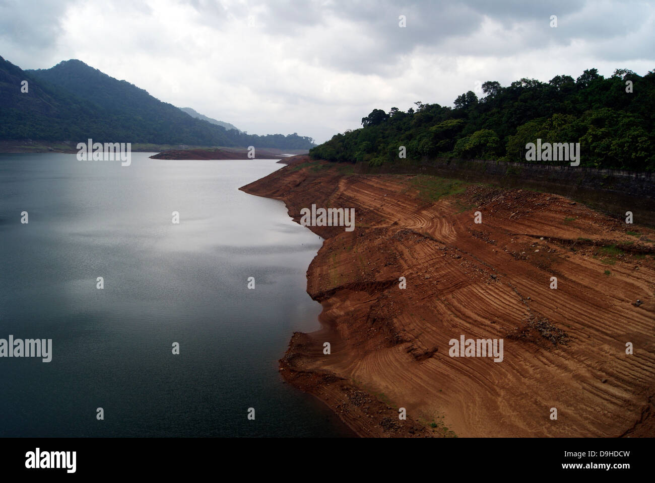 Kerala Monsoon Clouds above Thenmala Irrigation dam Reservoir which was ...