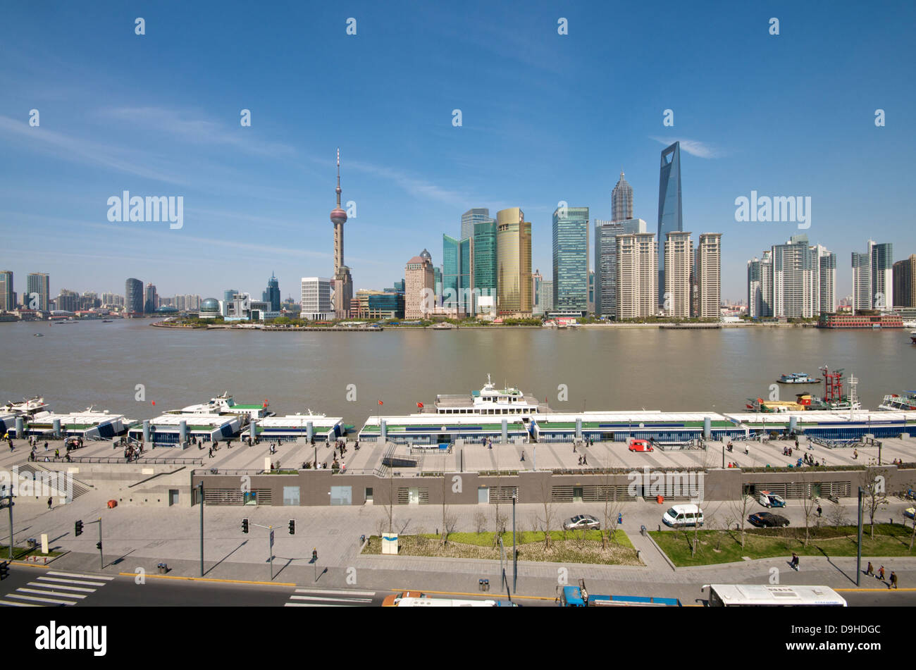 Shanghai Skyline view on roof top China Stock Photo - Alamy