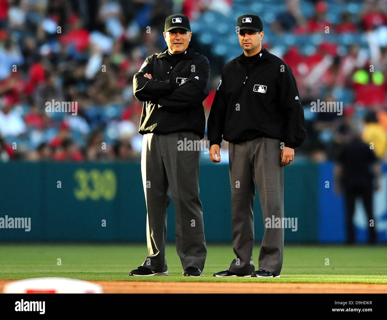 Anaheim, CA, USA. 19th June, 2013. umpire John Hirschbeck (17) and ...