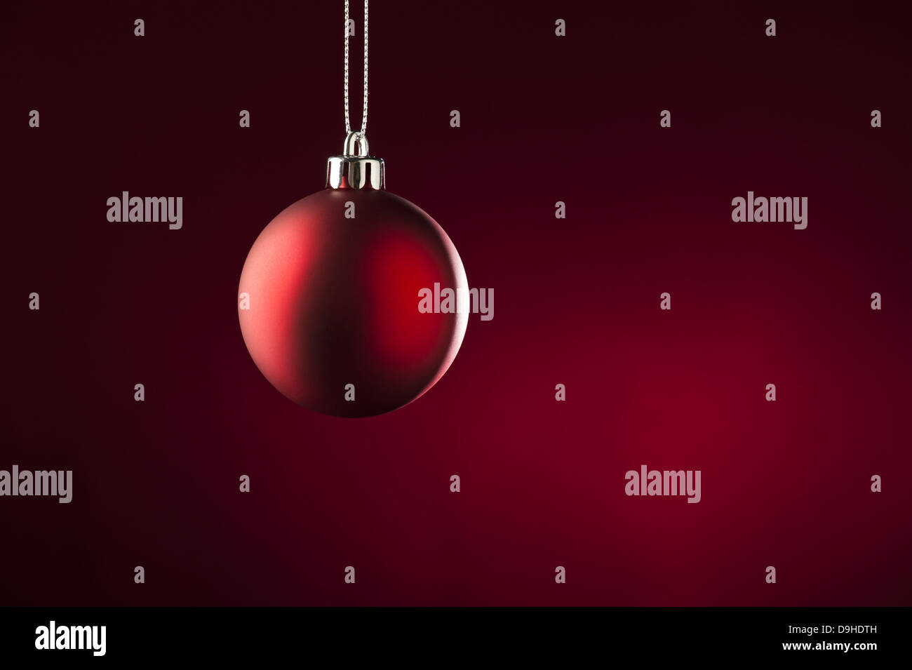 Christmas Bauble in simple color setting and side lighting Stock Photo ...