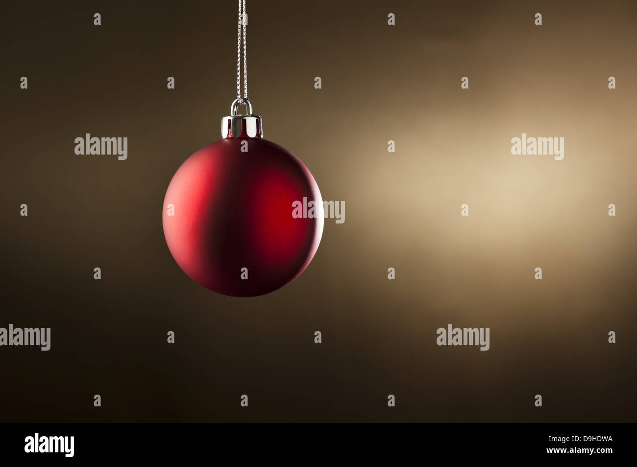 Christmas Bauble in simple color setting and side lighting Stock Photo ...