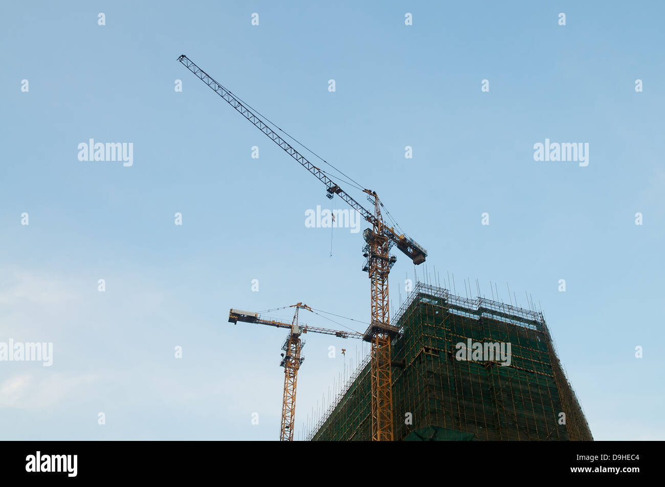 Building in Construction with crane Stock Photo - Alamy