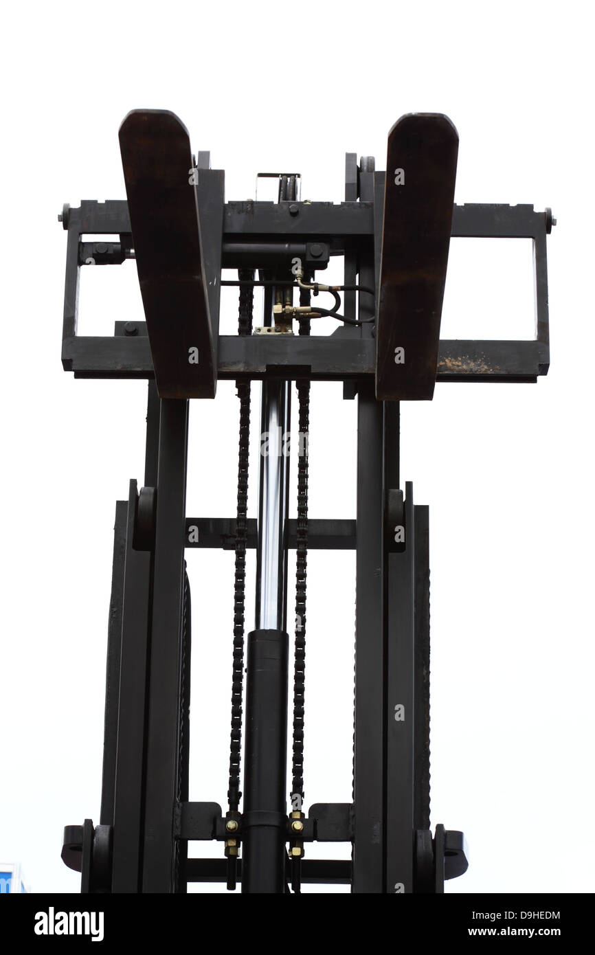 The image of forklift stacker loader detail Stock Photo - Alamy