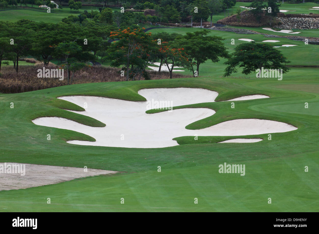 Beautiful sand trap on the golf course Stock Photo - Alamy