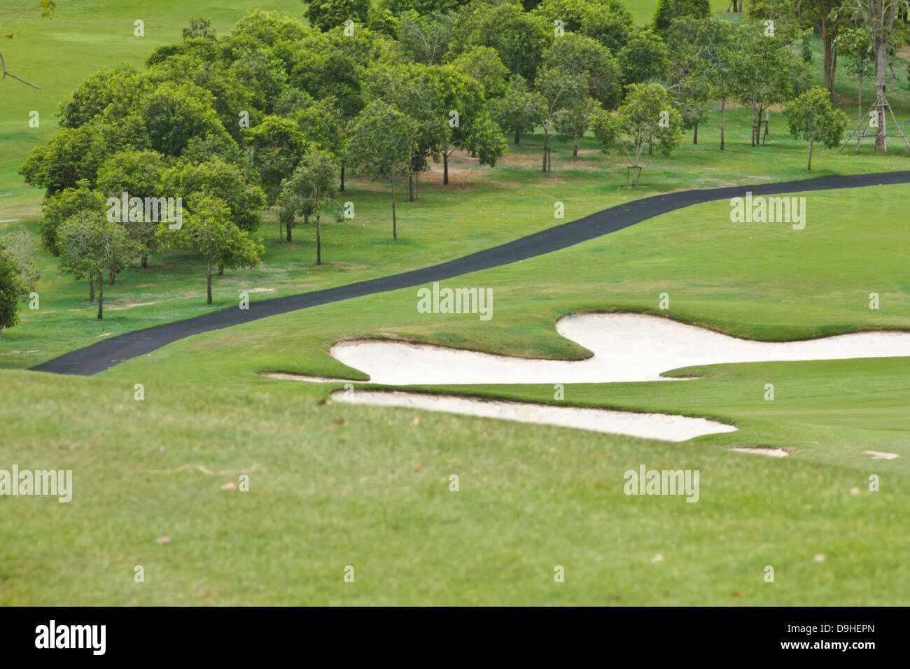 Beautiful sand trap on the golf course Stock Photo - Alamy