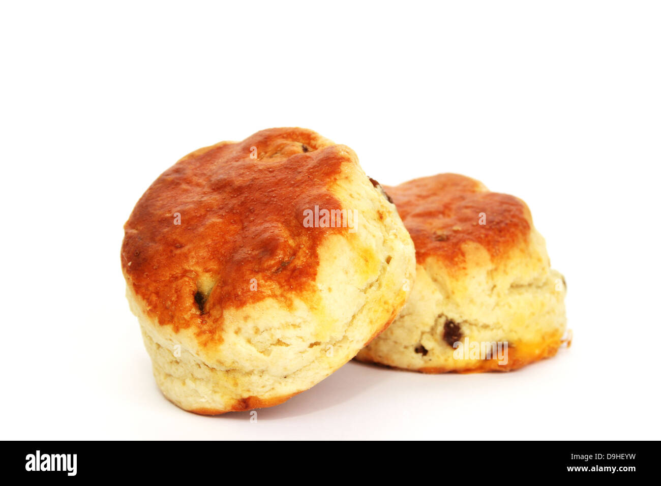 Two fresh muffins isolated on white background Stock Photo - Alamy
