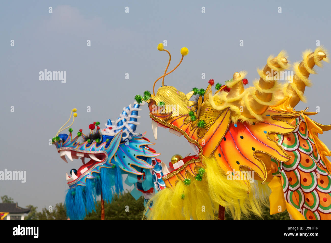 A traditional dragon dance performance in China Stock Photo - Alamy