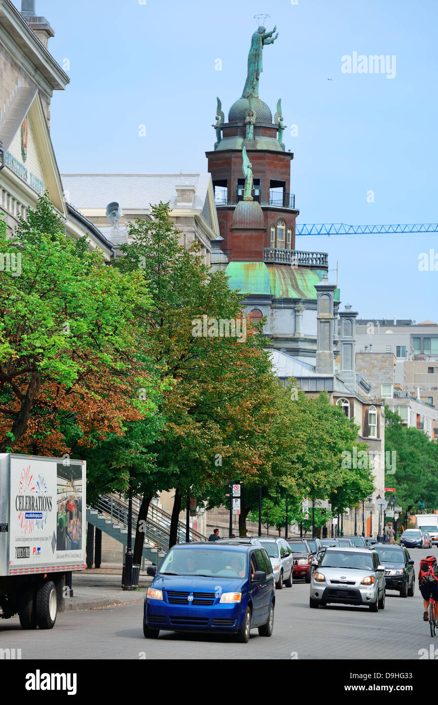 City street view with busy traffic Stock Photo - Alamy