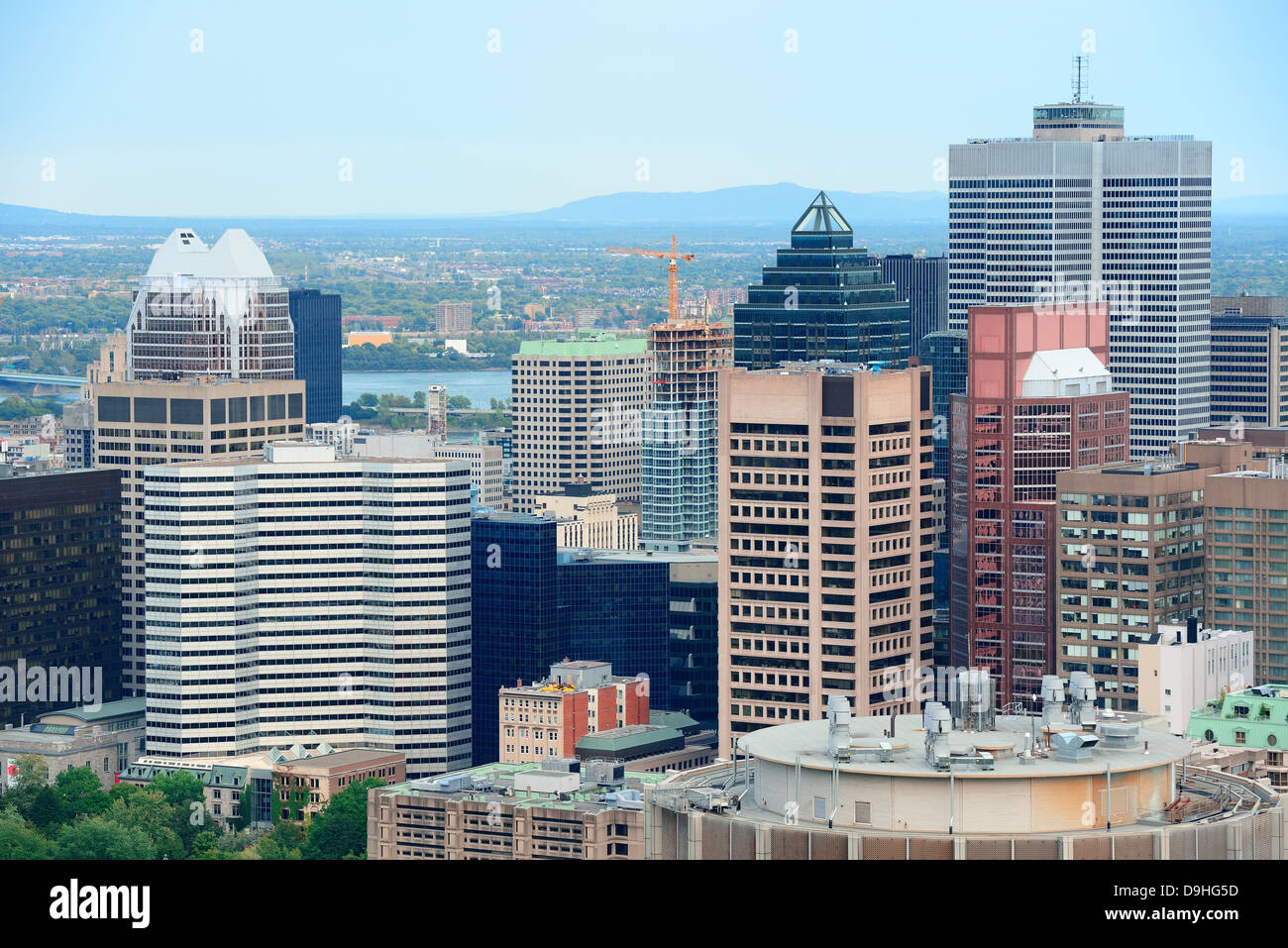 Montreal day view from Mont Royal with city skyline Stock Photo - Alamy