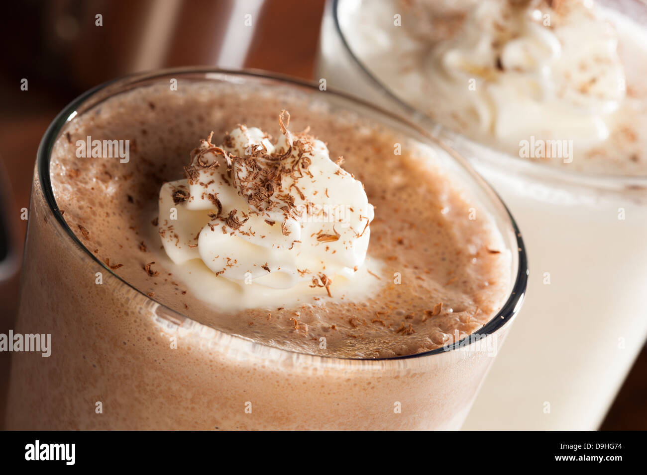 Rich and Creamy Chocolate Milkshake with whipped cream Stock Photo - Alamy