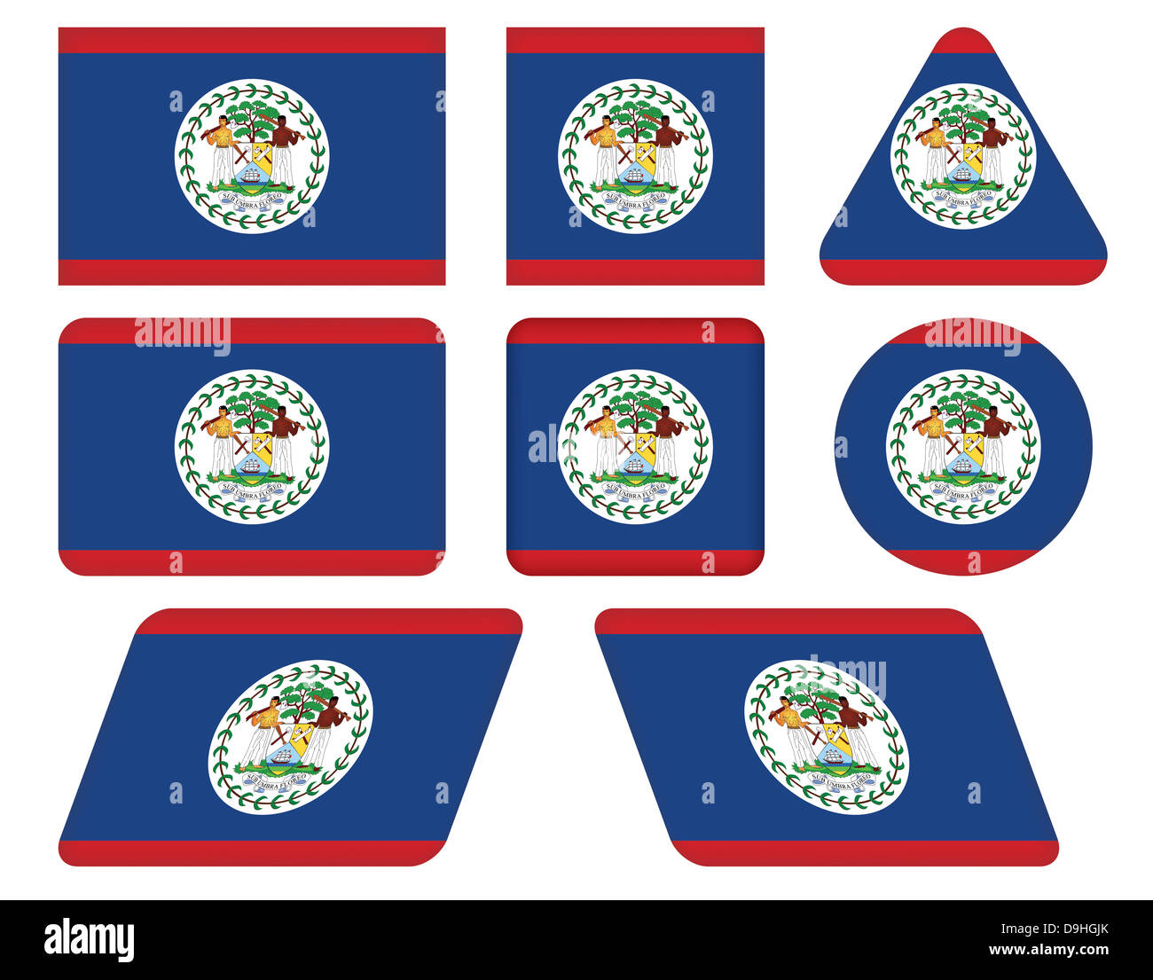 Round flag of belize Cut Out Stock Images & Pictures - Alamy