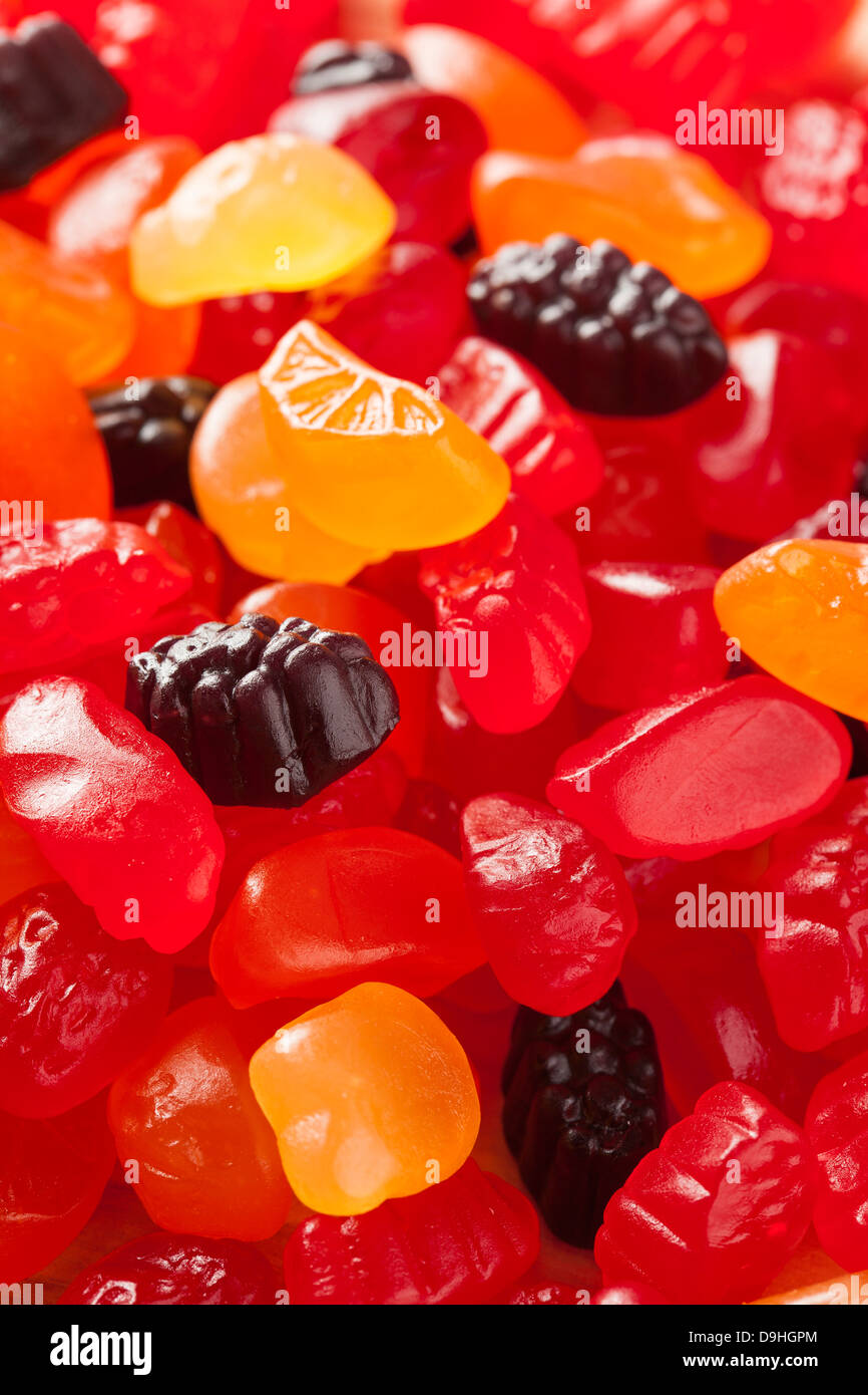 Tasty Organic Fruit Gummy Snacks for Kids Stock Photo - Alamy