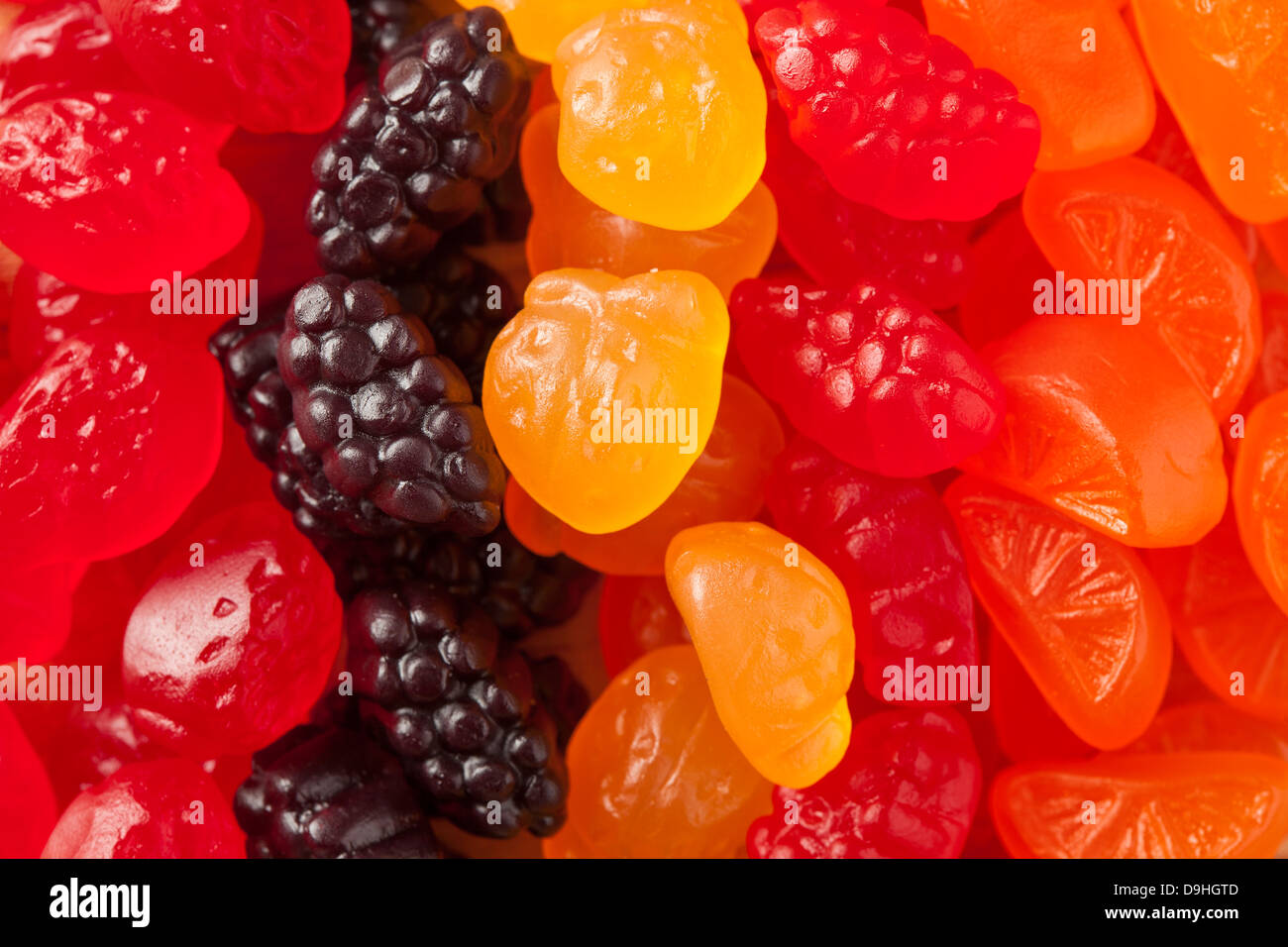 Tasty Organic Fruit Gummy Snacks for Kids Stock Photo - Alamy
