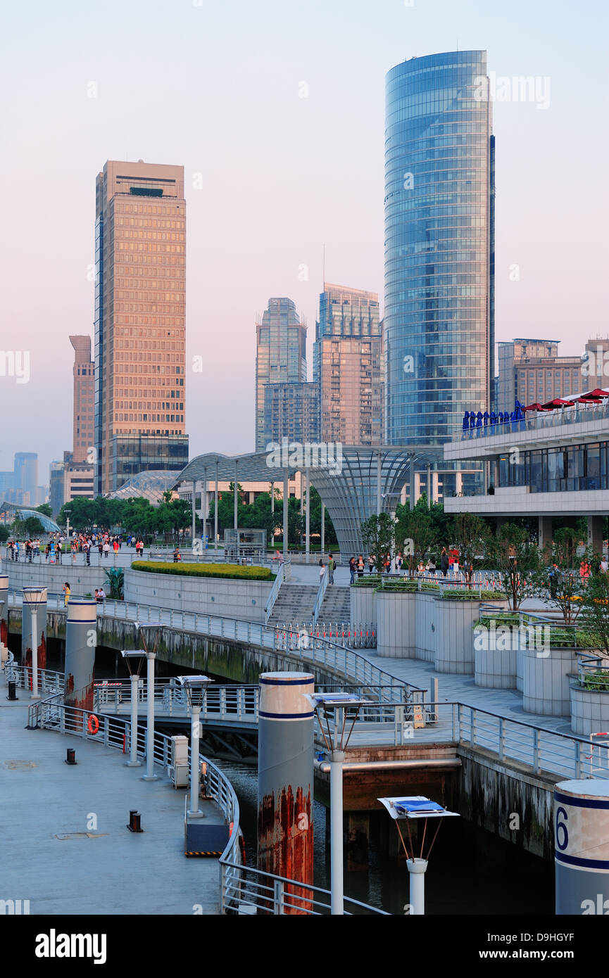 Shanghai urban architecture and skyline at sunset Stock Photo - Alamy