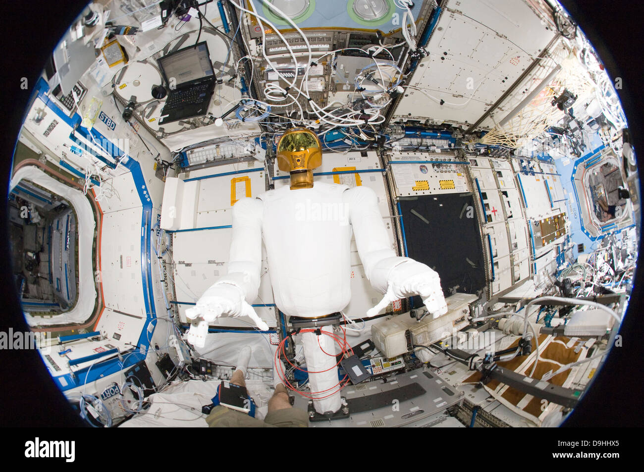 A humanoid robot in the Destiny laboratory of the International Space ...