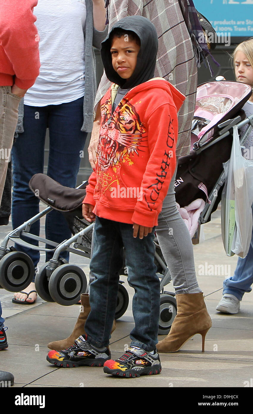 Johan Samuel enjoying a day out with his family at The Grove in West ...