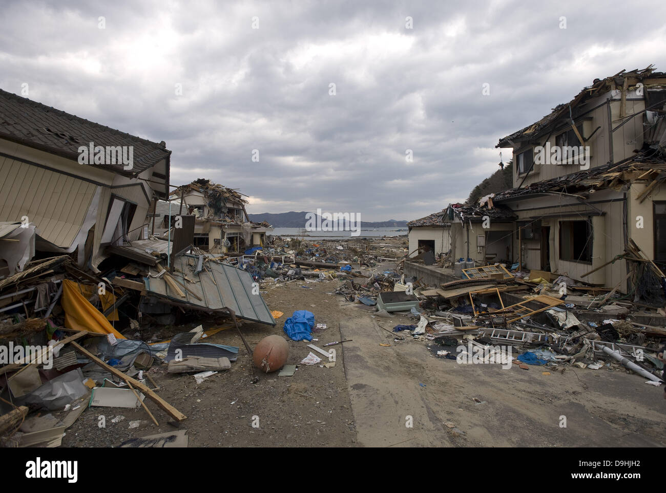 Photo shows the wrecked remains of Imeshi village, once home to 300 ...