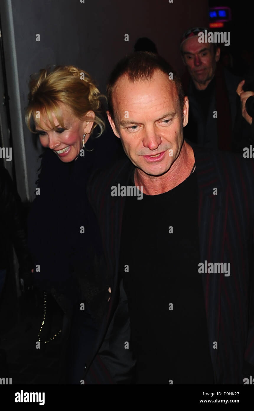 Sting, real name Gordon Sumner, and wife Trudie Styler outside The Box ...
