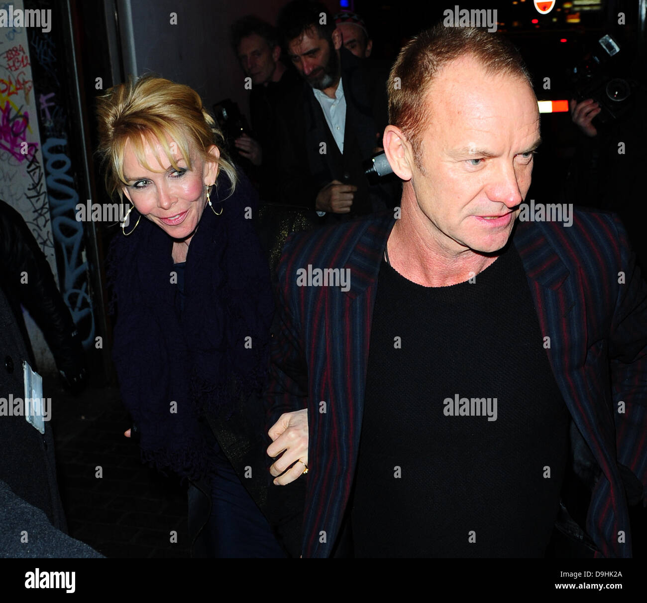 Sting, real name Gordon Sumner, and wife Trudie Styler outside The Box ...